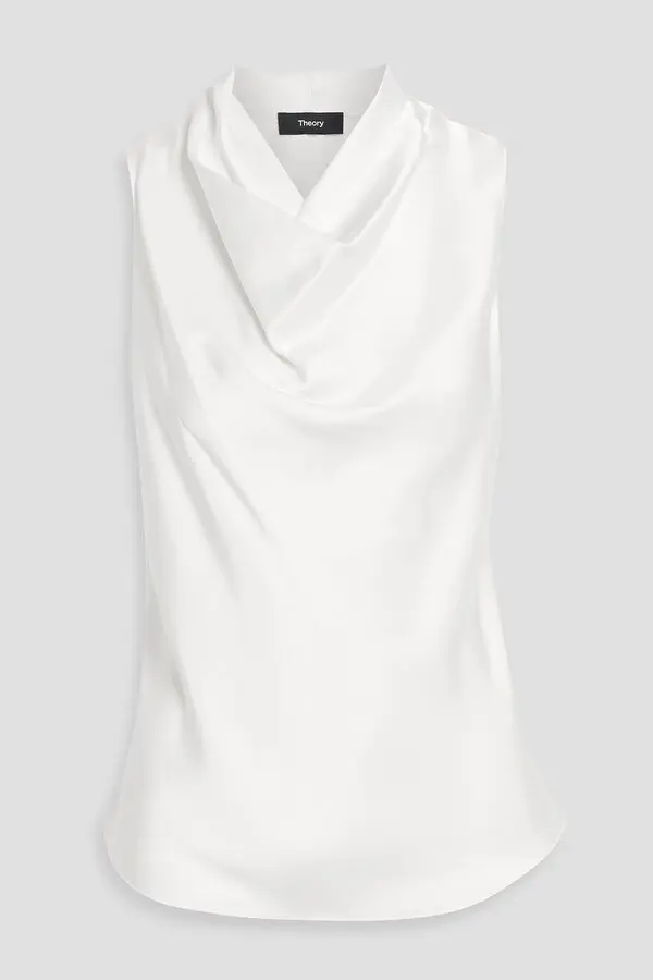 Theory Satin Draped Top