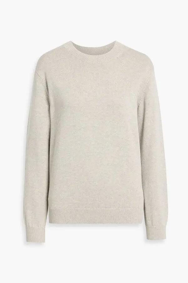 Theory Cotton And Cashmere-blend Sweater
