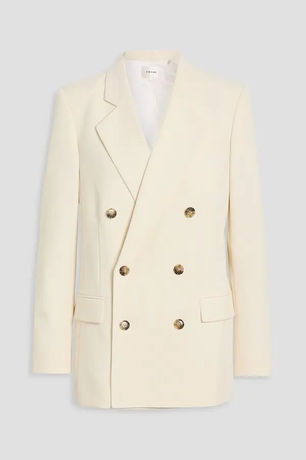 FRAME Double-breasted Twill Blazer