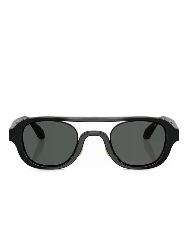 Giorgio Armani Round Frame Sunglasses - Black