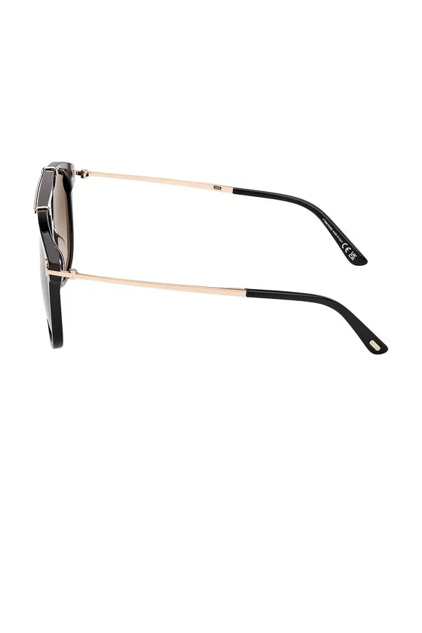 TOM FORD Navigator Sunglasses - Shiny Black & Smoke