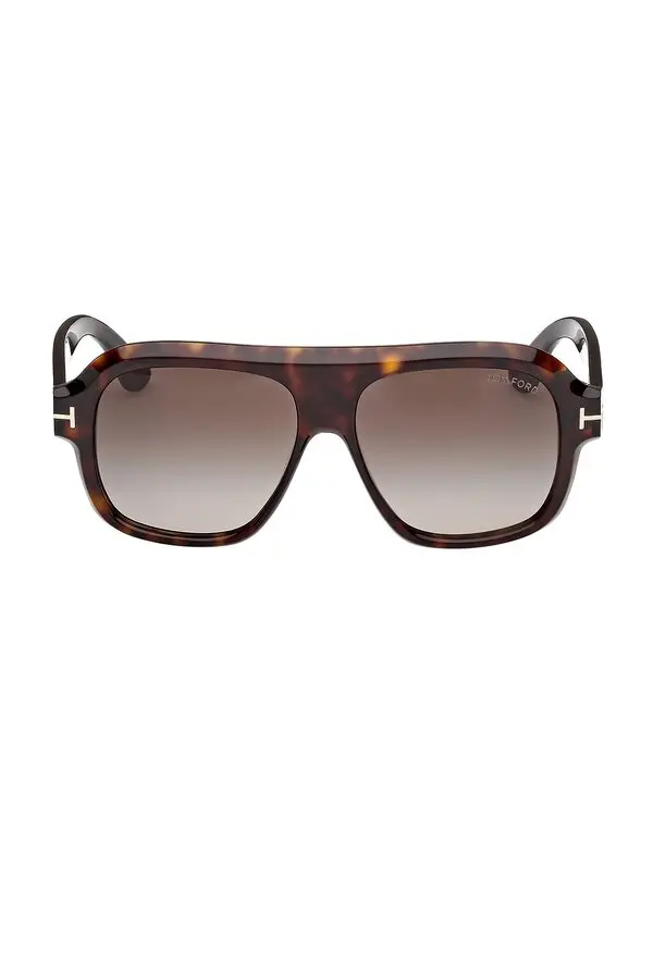 TOM FORD Navigator Sunglasses - Shiny Dark Havana & Smoke