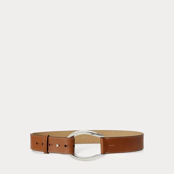 Ralph Lauren Stirrup-buckle Wide Leather Belt - Cuoio