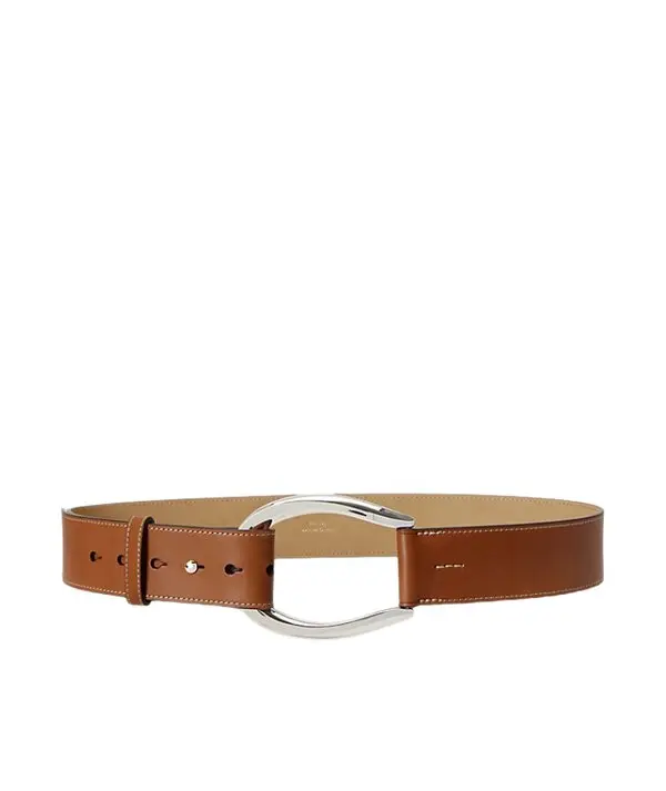 Ralph Lauren Stirrup-buckle Wide Leather Belt - Cuoio