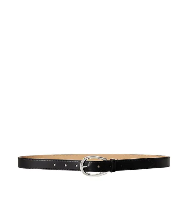 Ralph Lauren Stirrup-buckle Leather Belt - Black