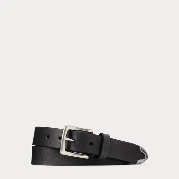 Ralph Lauren Western Leather Dress Belt - Black
