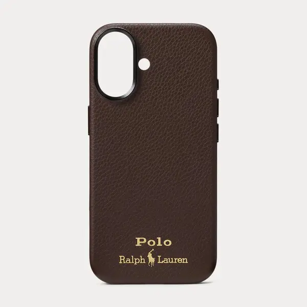 Ralph Lauren Leather Magsafe Iphone 17 Case - Dark Brown