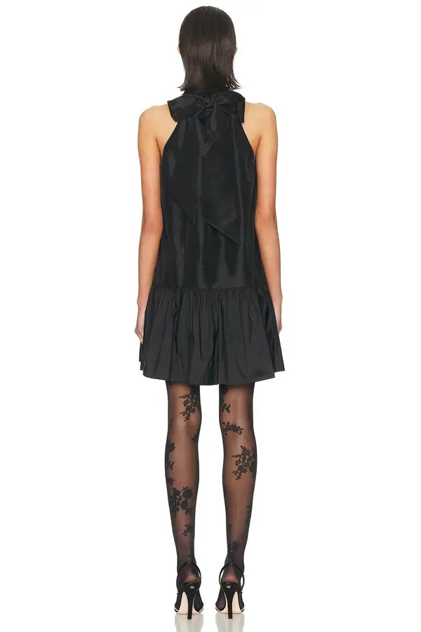 Simkhai Hope Bow Tie Mini Dress - Black
