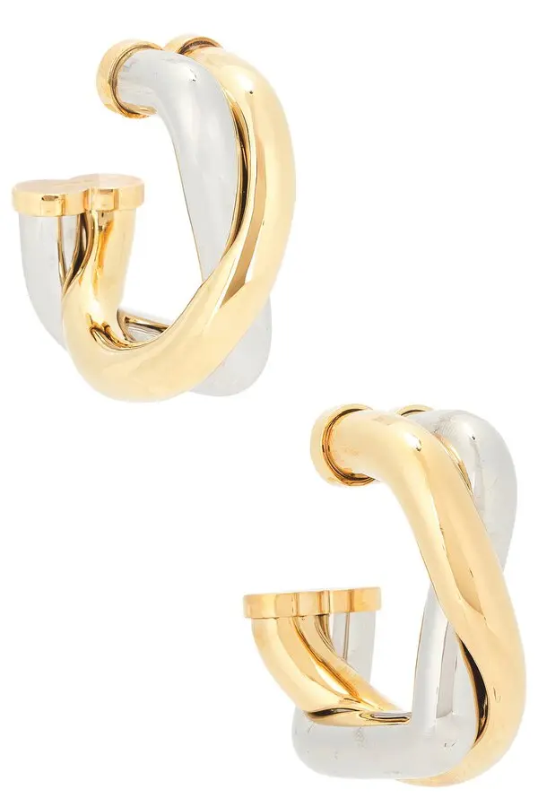 Jacquemus Les Boucles Doppio Earrings - Gold & Silver