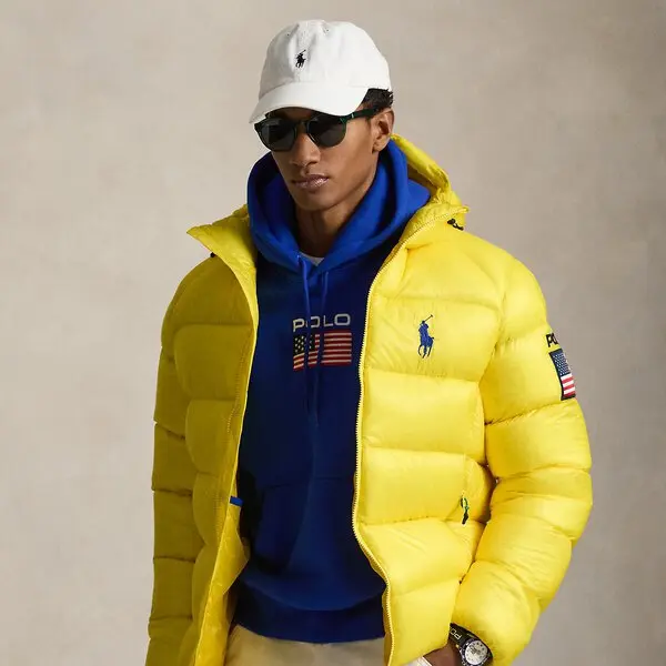 Ralph Lauren The Hawthorne Flag Down Jacket - Lemon Crush