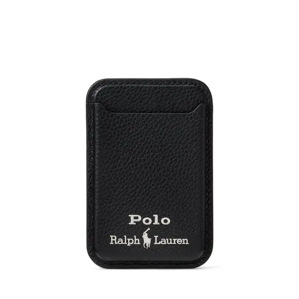 Ralph Lauren Leather Card Case With Magsafe - Black
