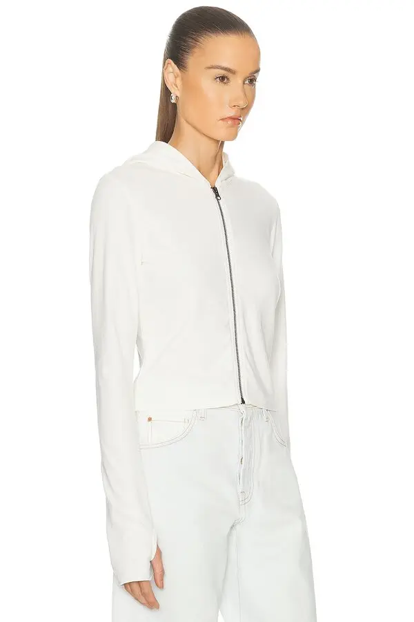 GRLFRND Shrunken Zip Hoodie - Bone