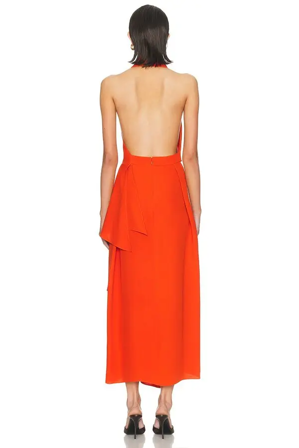 HEIRLOME Barbara Drape Styling Dress - Blood Orange