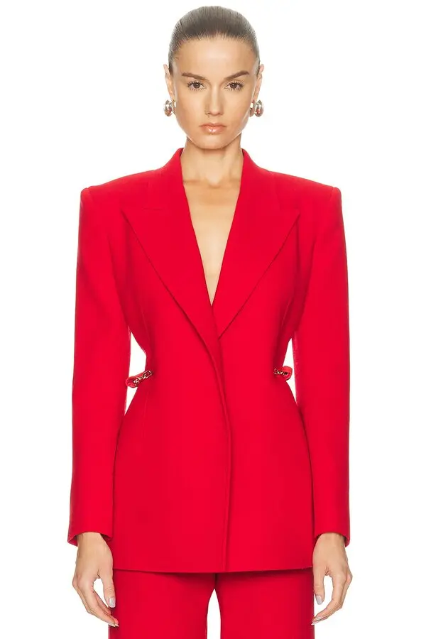 Gabriela Hearst Epona Blazer - Scarlet Red