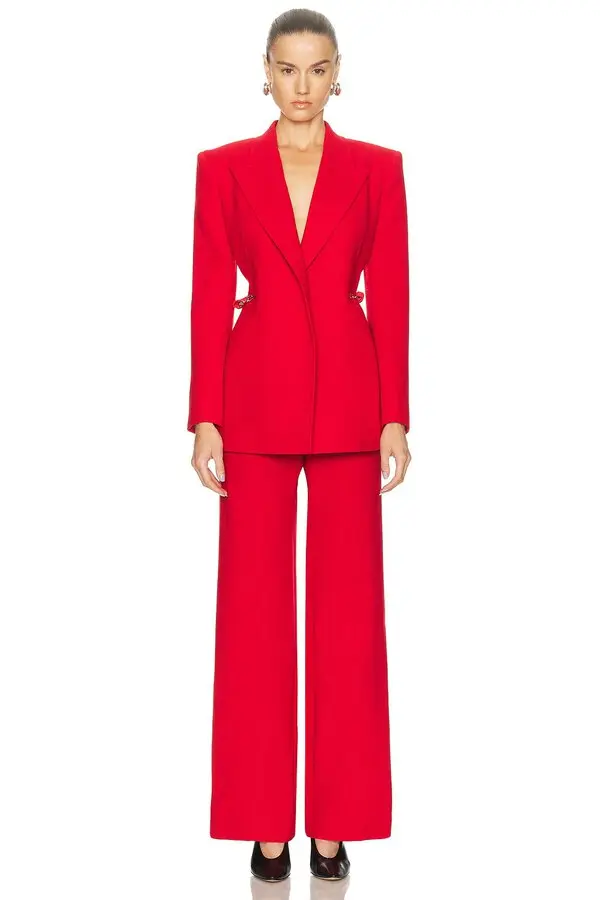 Gabriela Hearst Epona Blazer - Scarlet Red