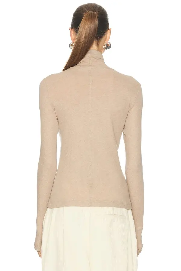 Enza Costa Cashmere Jersey Turtleneck Sweater