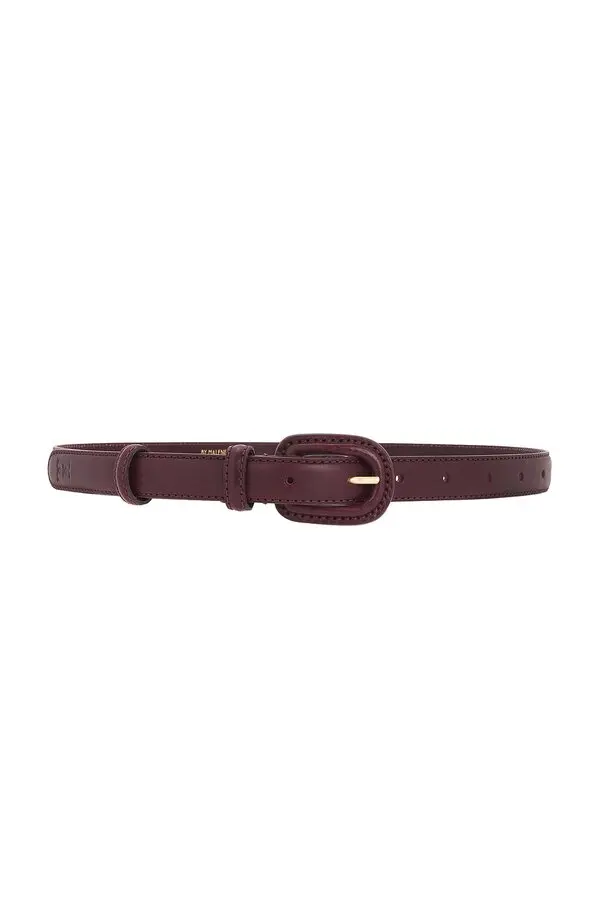 BY MALENE BIRGER Salio Leather Belt - Cabernet