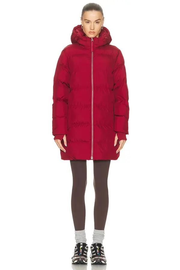 Beyond Yoga Warm Up Long Puffer Jacket
