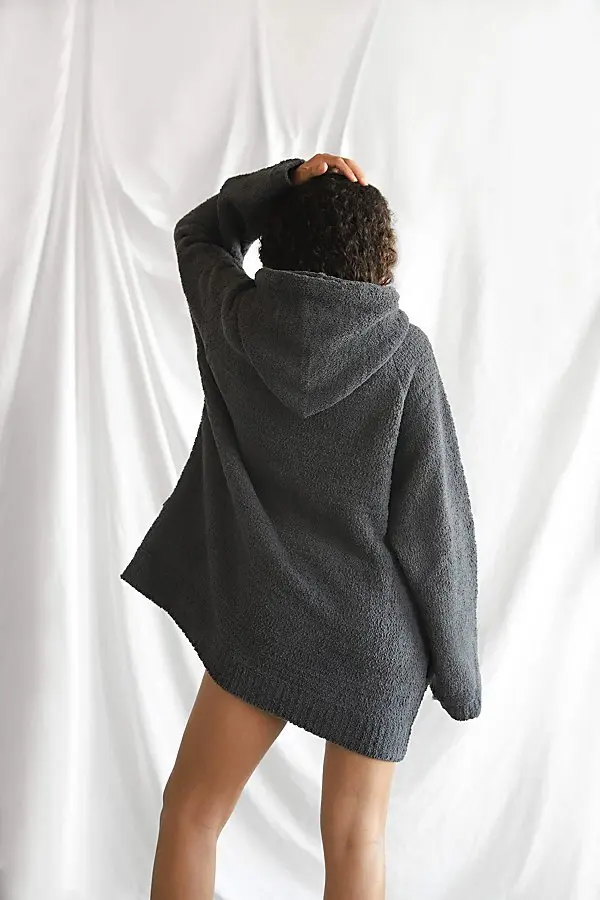 Free People Snug Blanket Hoodie - Coal