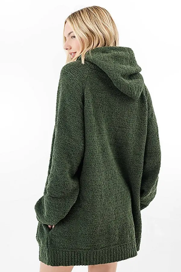 Free People Snug Blanket Hoodie - Moss