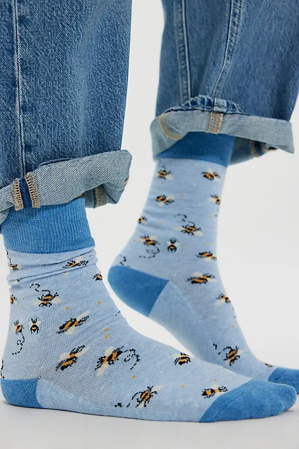 CONSCIOUS STEP Protect Crew Socks 3-pack - Pollinators