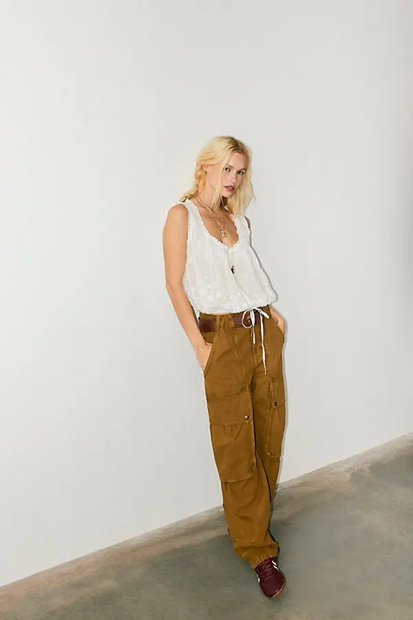 Free People Scalloped Embroidered Cotton Top - Clean Ivory