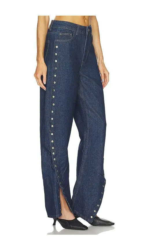 ROTATE BY BIRGER CHRISTENSEN Buttoned Wide Leg Jeans