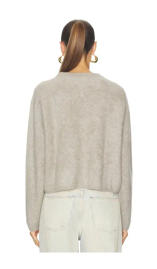 Soft Goat Brushed Crewneck Sweater - Greige