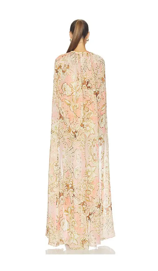 Hemant & Nandita Mini Dress With Cape - Ivory