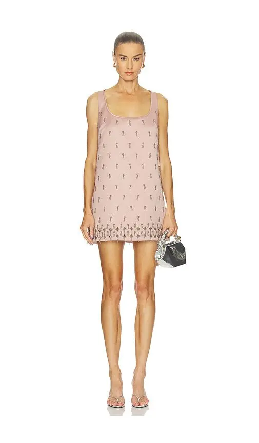 Alexis Delma Embellished Dress - Beaded Blush
