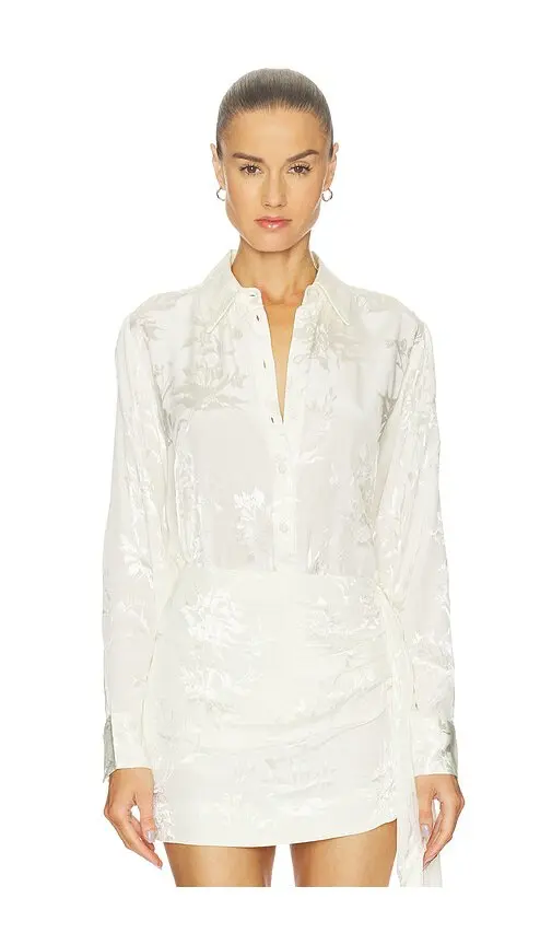Hemant & Nandita Textured Button-up Shirt - Ivory