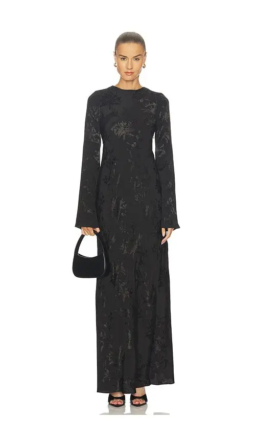 Hemant & Nandita Back Ties Maxi Dress - Black