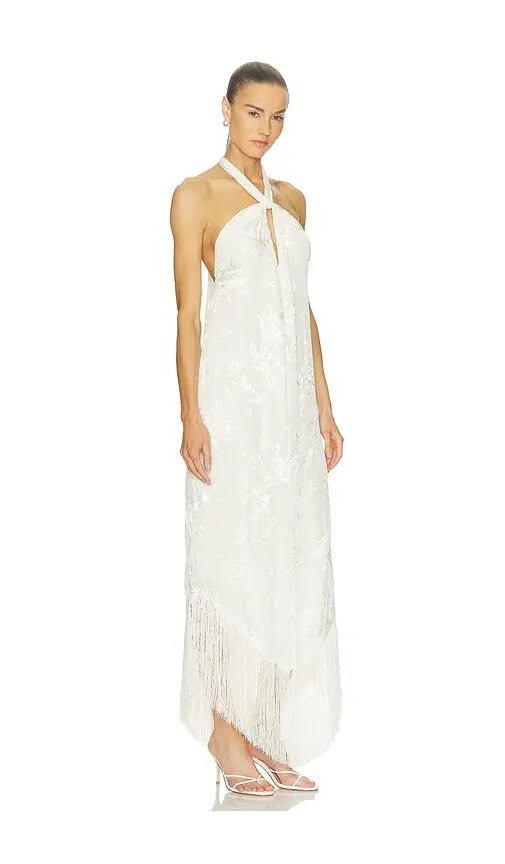 Hemant & Nandita Tie Sash Halterneck Maxi Dress