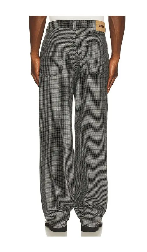 Obey Classic Baggy Plaid Denim Pants