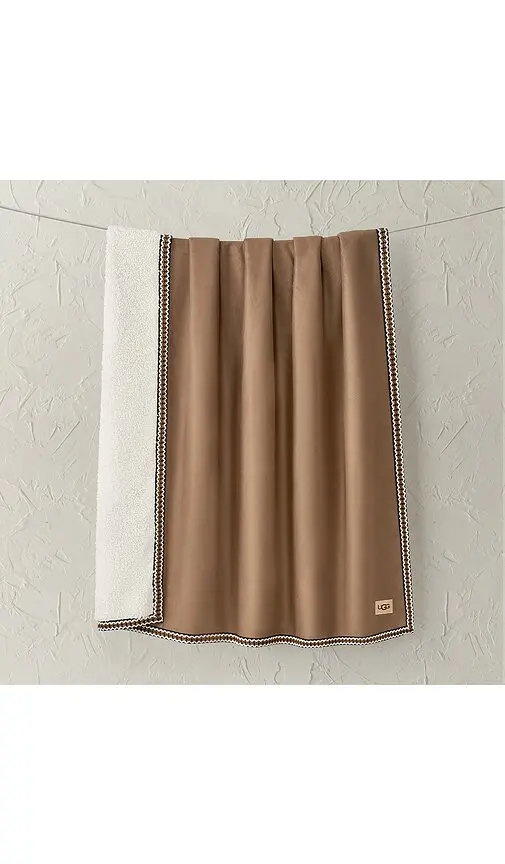 UGG HOME Kirkwood Uggbraid Throw Blanket In Brown