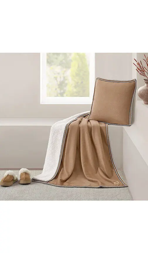 UGG HOME Kirkwood Uggbraid Throw Blanket In Brown