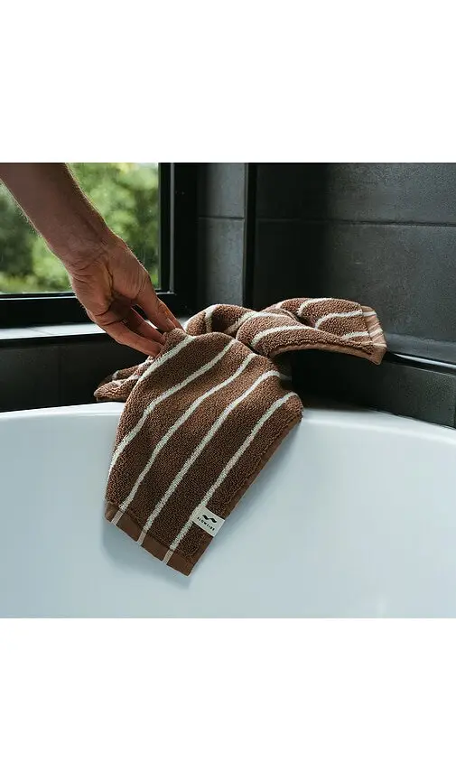 SLOWTIDE Koko Plush Hand Towel In Brown