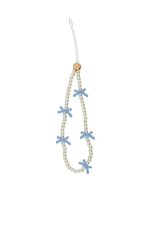 Sonix Beaded Phone Charm In Blue - Blue Bows