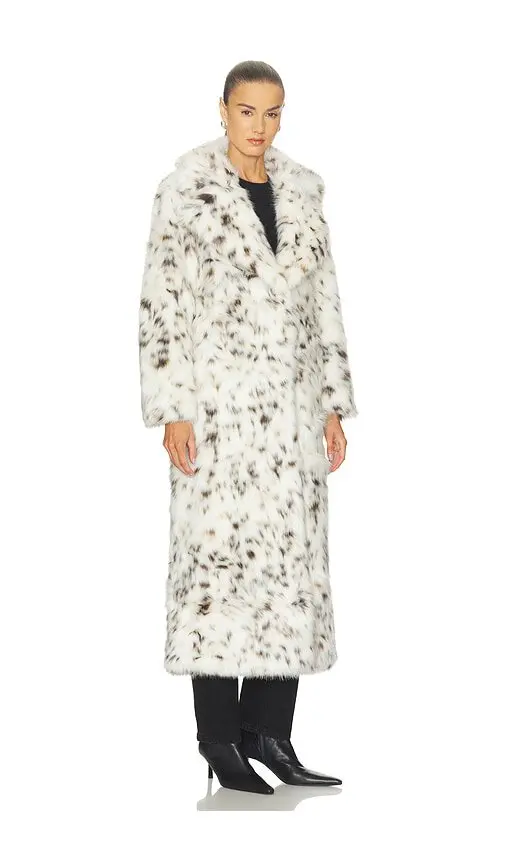 Apparis Gabrielle Snow Leopard Maxi Coat