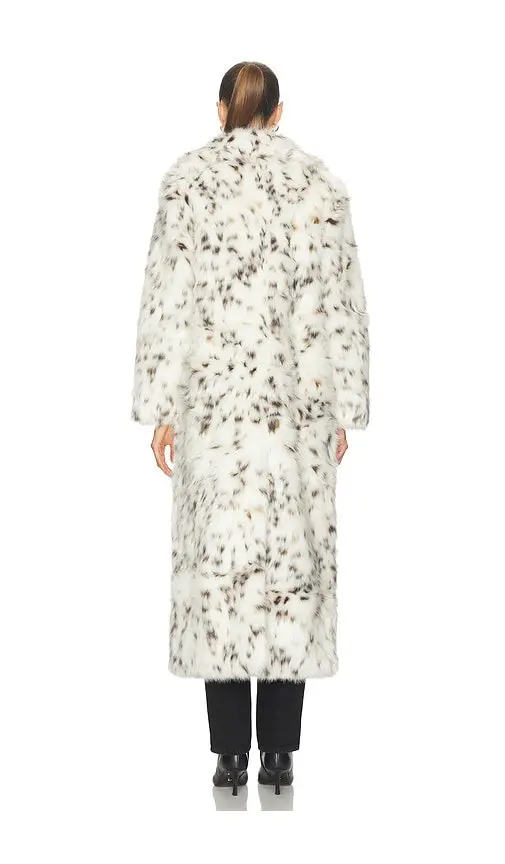 Apparis Gabrielle Snow Leopard Maxi Coat
