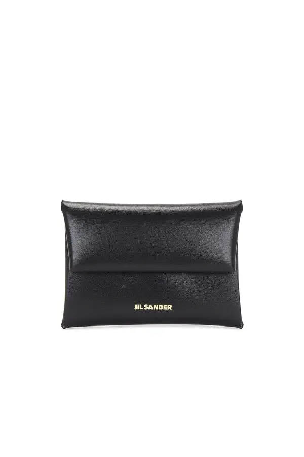 JIL SANDER Folded Coin Purse - Black