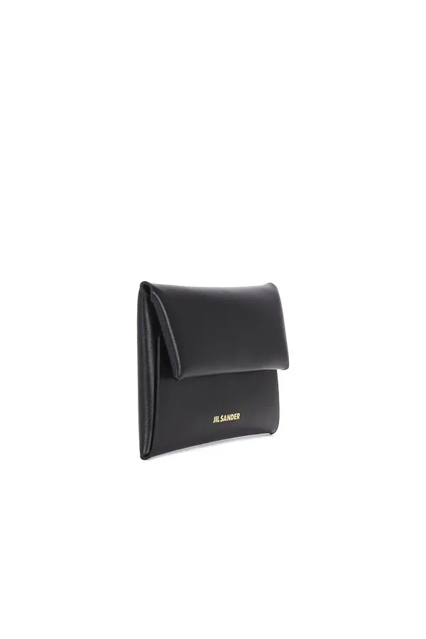 JIL SANDER Folded Coin Purse - Black