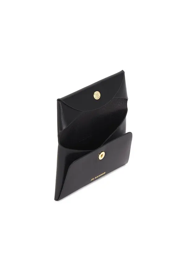 JIL SANDER Folded Coin Purse - Black