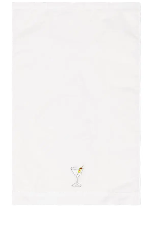 ABBODE Martini Tea Towel In White