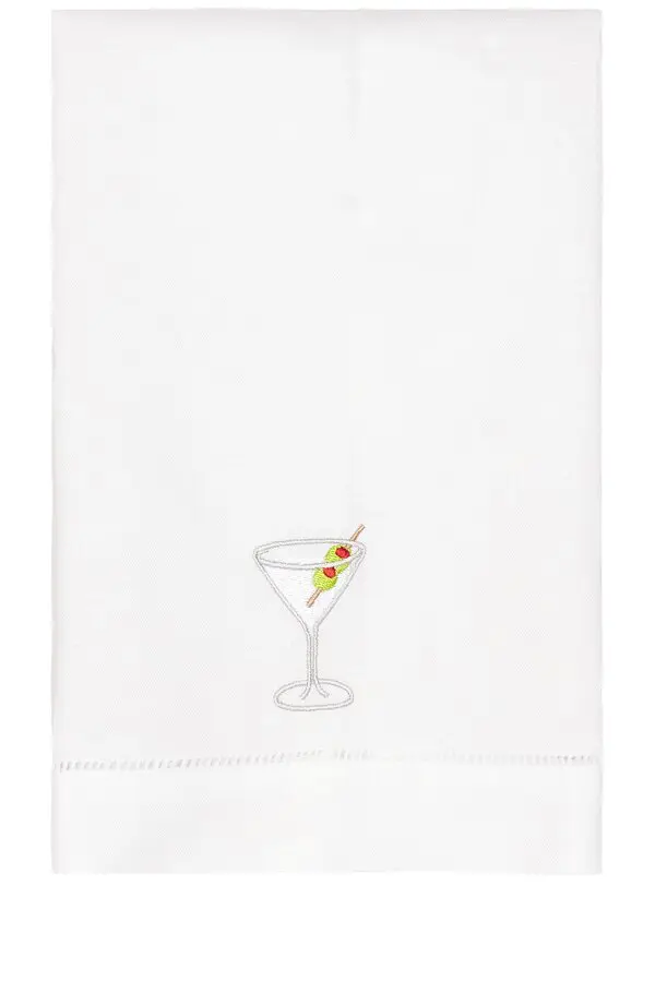 ABBODE Martini Tea Towel In White - N,a