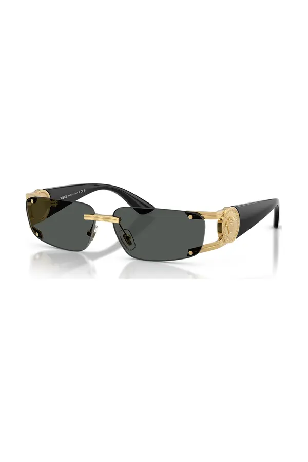 Versace Rectangle Sunglasses With Medusa Emblem