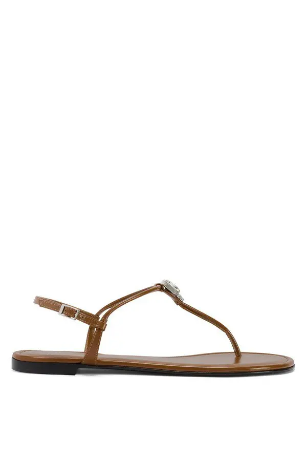 GIUSEPPE ZANOTTI Maeeve Rhinestone Thong Sandals - Brown