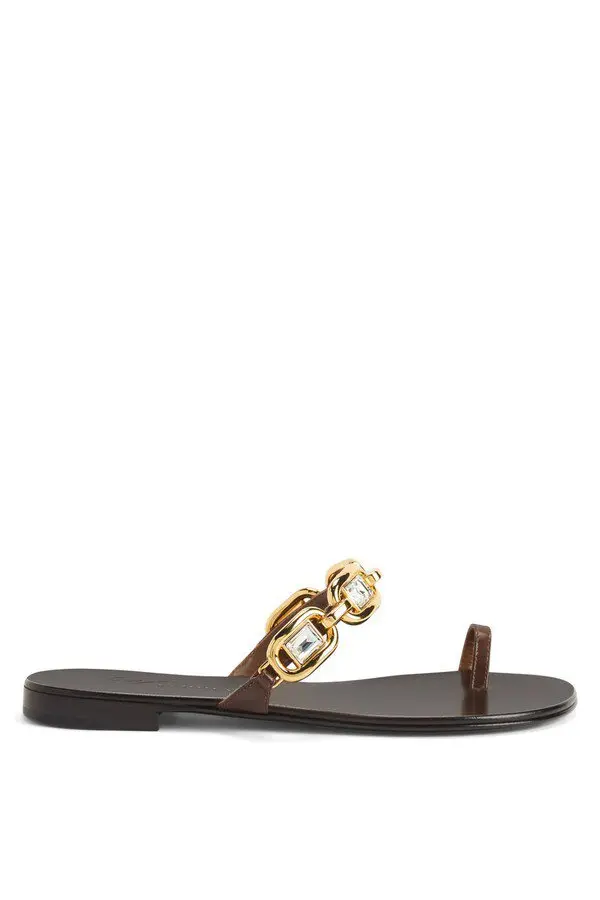 GIUSEPPE ZANOTTI Insomnya Flat Sandals - Gold