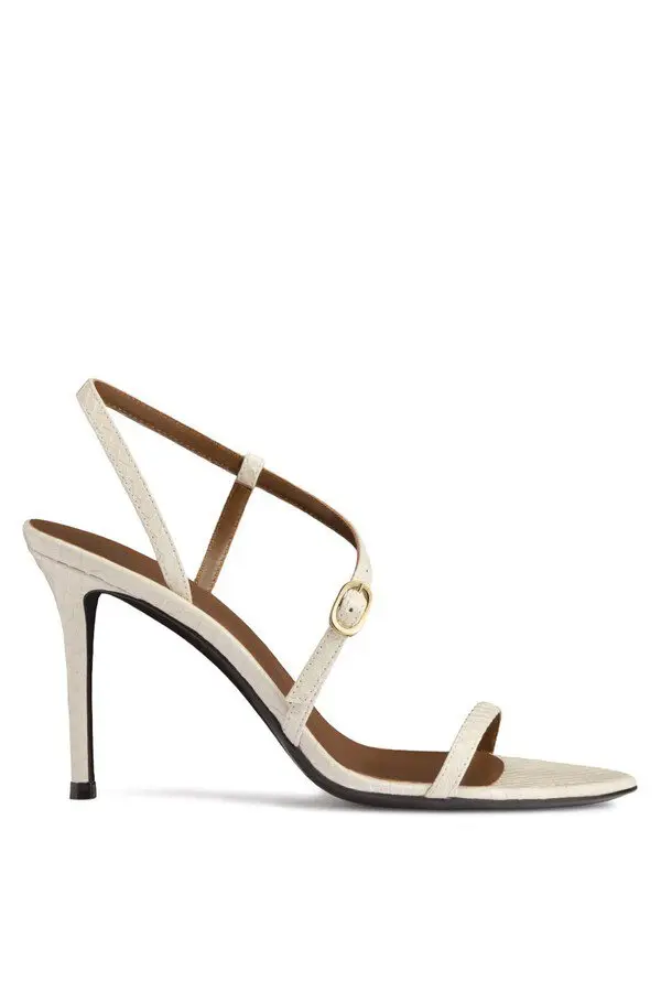 GIUSEPPE ZANOTTI Audrinette 90 Elaphe Carinata Sandals - Gold