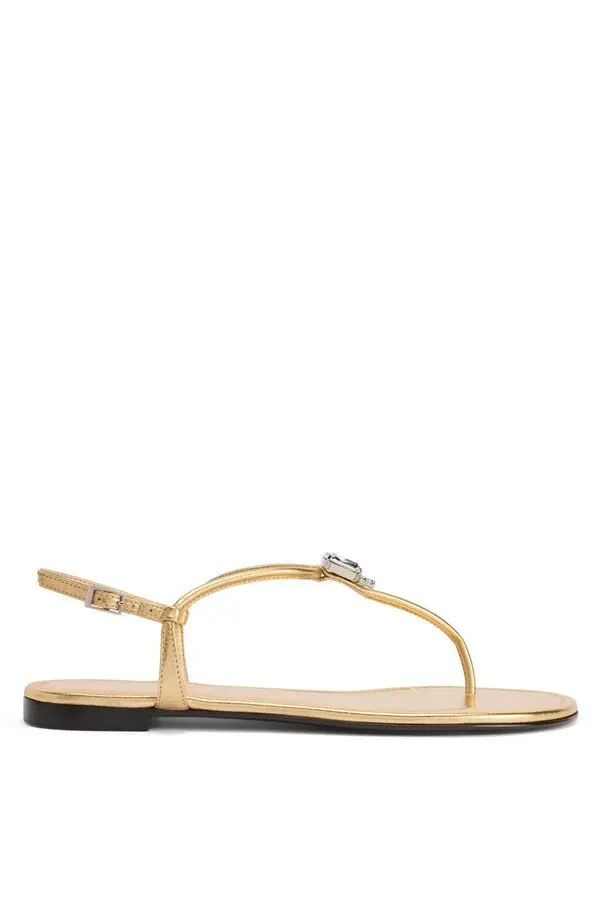 GIUSEPPE ZANOTTI Maeeve Flat Sandals - Gold